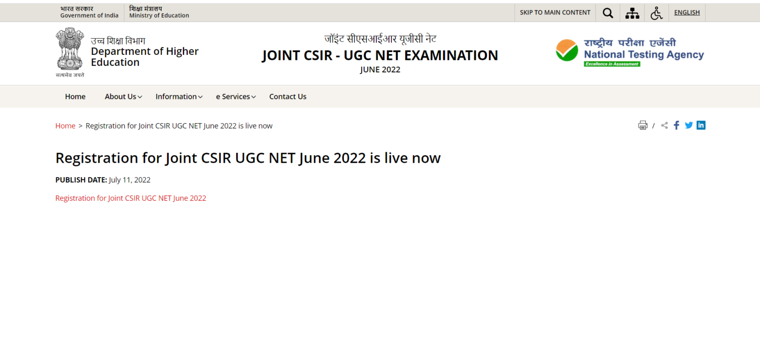 CSIR NET JRF EXAM 2022: Application, Registration Eligibility