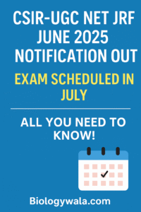 CSIR-UGC NET JRF June 2025 Notification Out